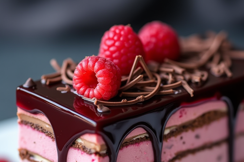 Heavenly Raspberry Chocolate Mousse Cake - Chloe's Cozy Kitchen