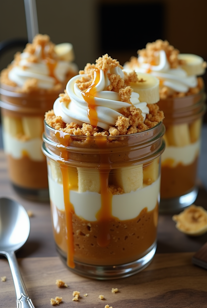 Caramel Banana Pudding Parfaits - Chloe's Cozy Kitchen