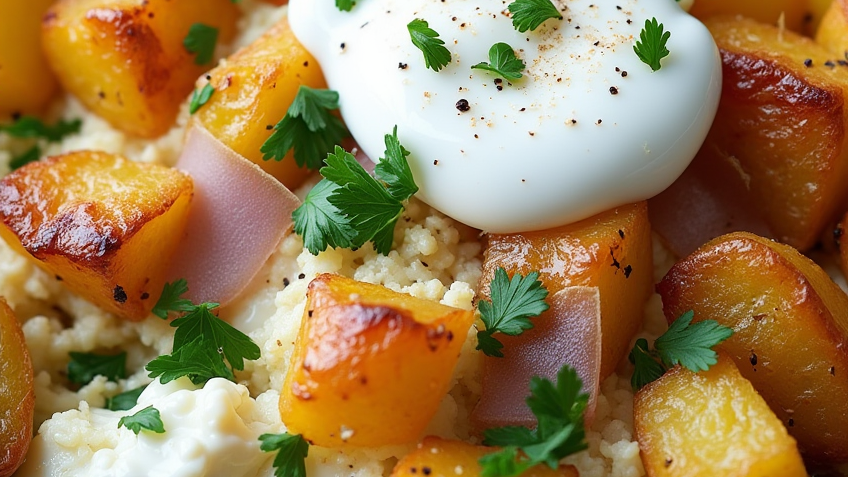 Cheesy Potato Egg Scramble: A Quick & Delicious Breakfast! - Chloe's ...