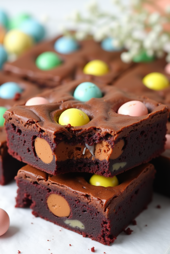 Easter Mini Egg Brownies - Chloe's Cozy Kitchen