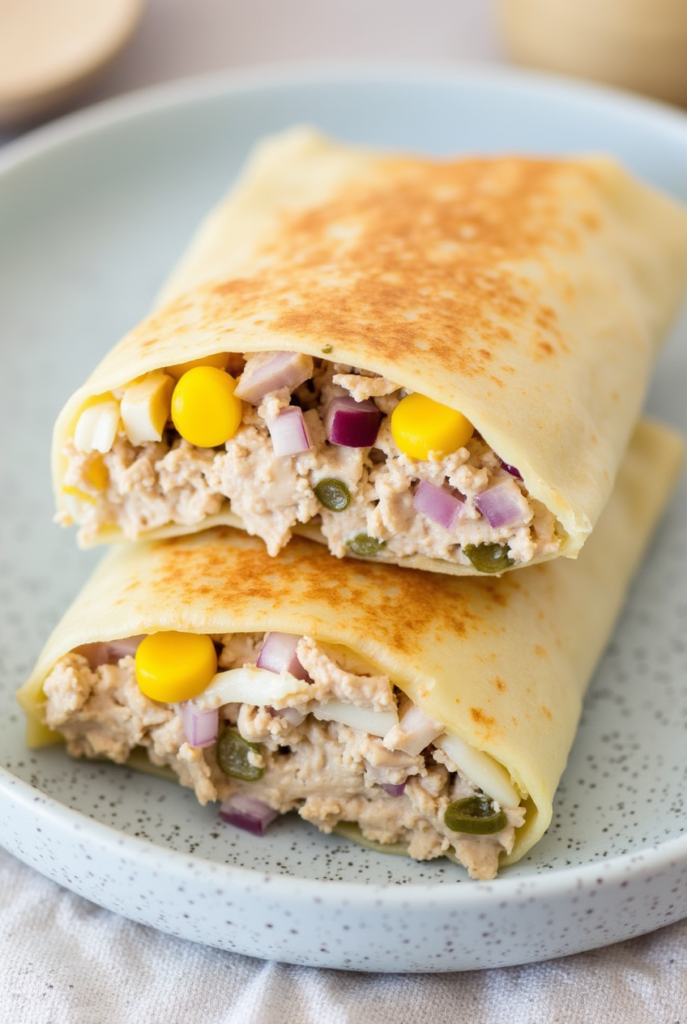 Healthy Tuna Melt Wrap Recipe - Chloe's Cozy Kitchen