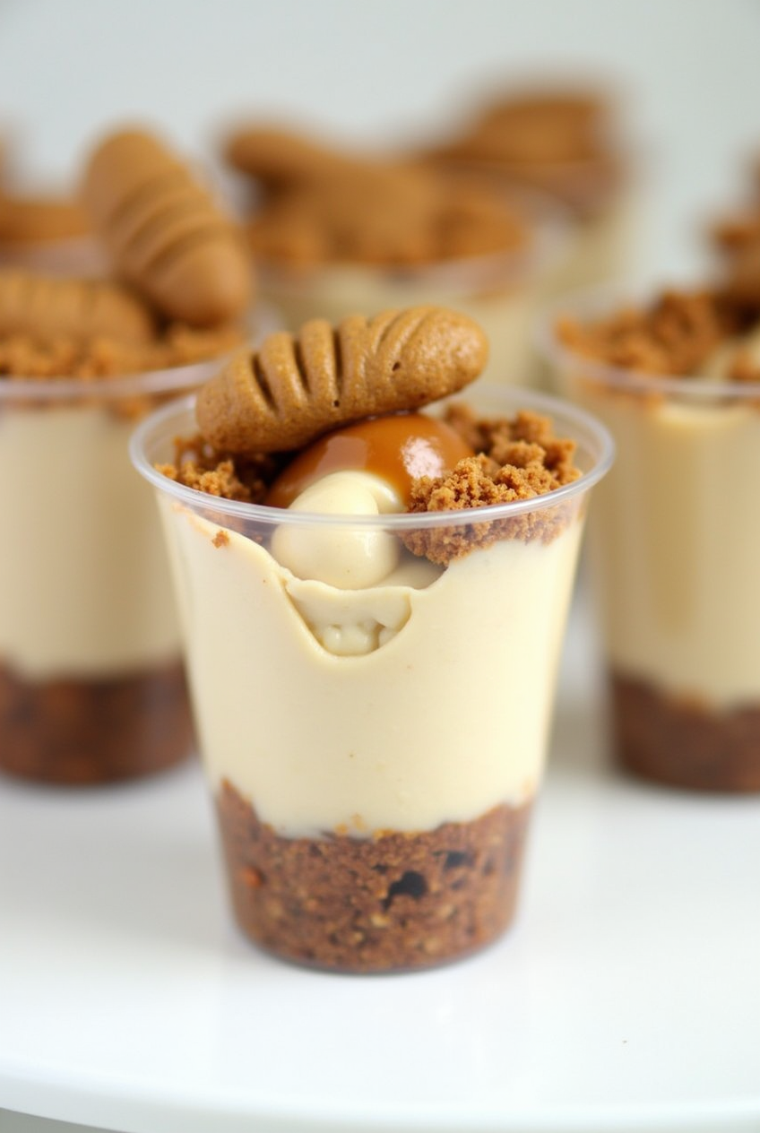 Easy Lotus Biscoff Cheesecake Shots - Chloe's Cozy Kitchen