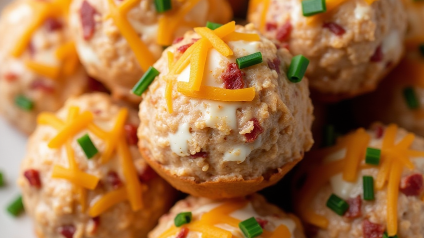 Mini Bacon Ranch Cheeseballs - Chloe's Cozy Kitchen