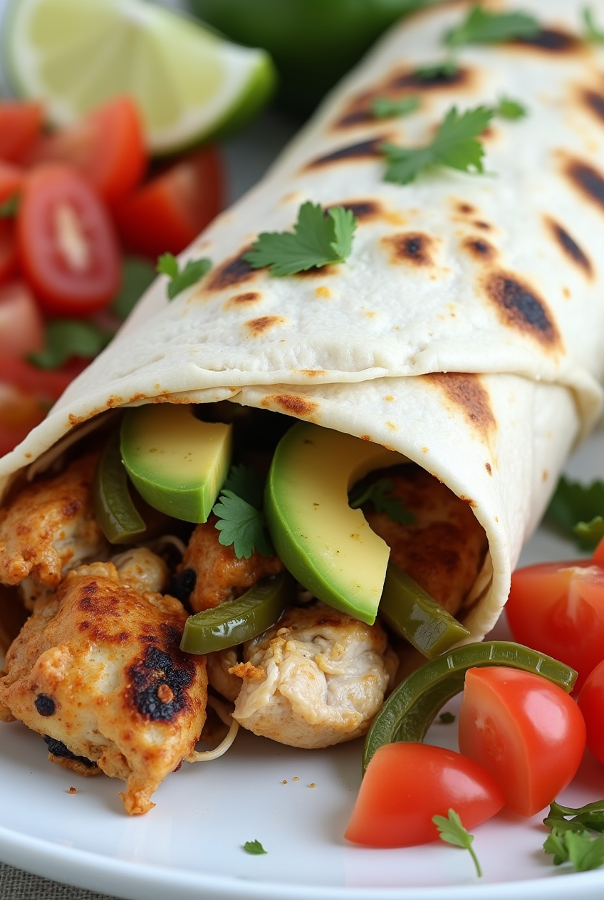 Quick & Easy Chicken Avocado Wrap - Chloe's Cozy Kitchen