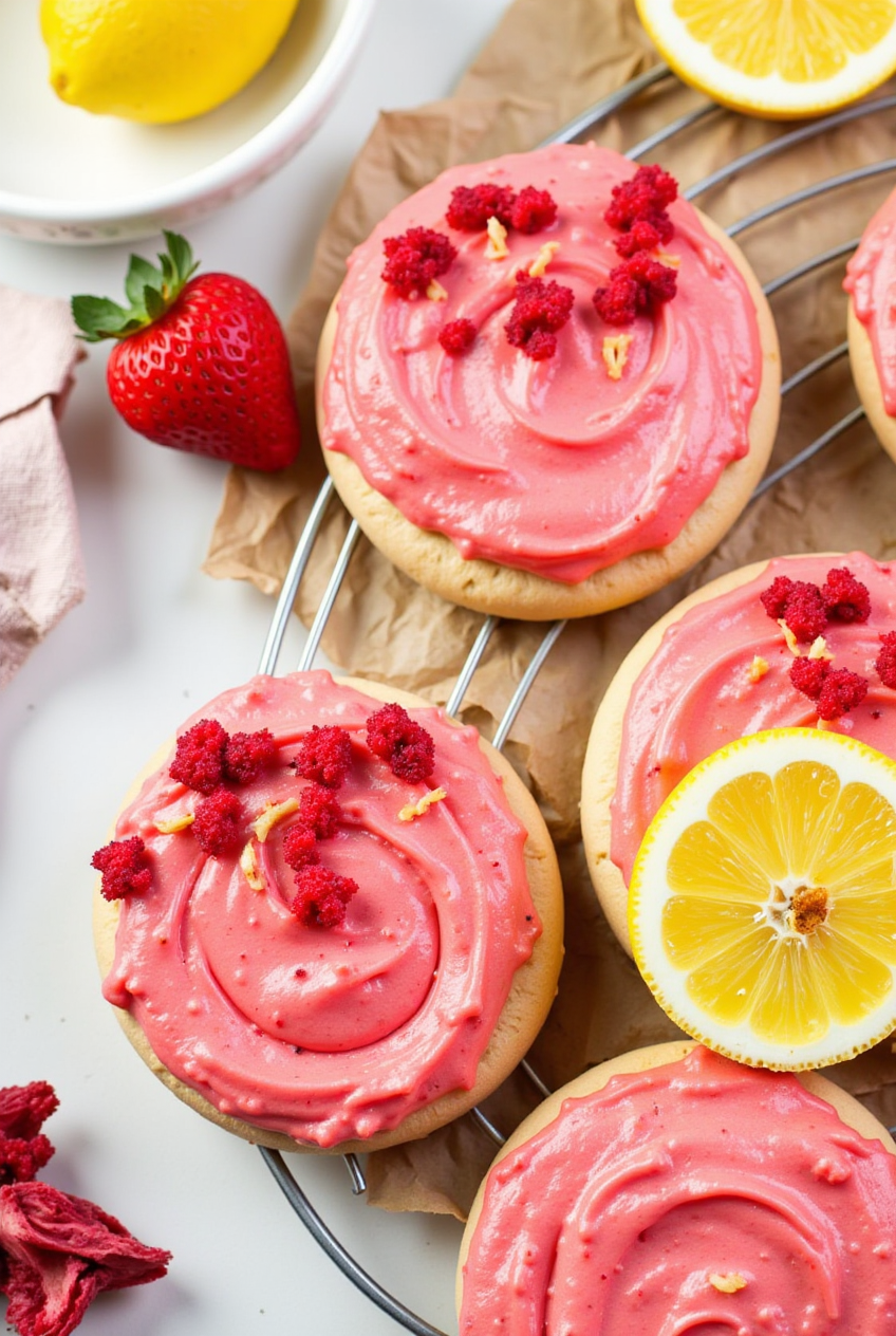 Strawberry Lemonade Cookies, The Best Strawberry Dessert - Chloe's Cozy ...