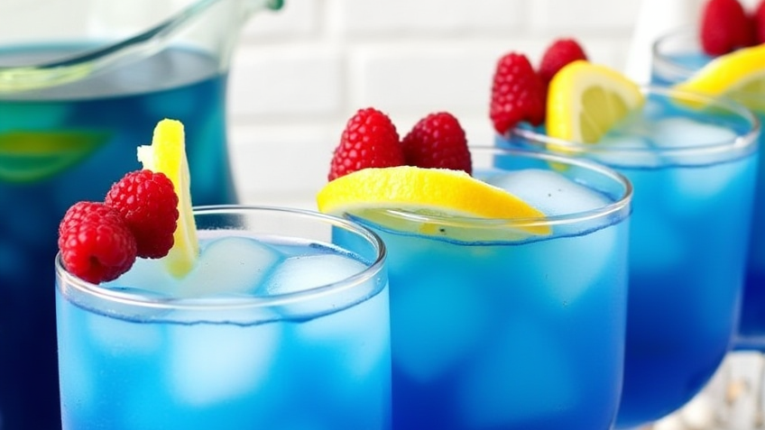 Blue Raspberry Lemonade, Easy Summer Drink to try - Chloe's Cozy Kitchen